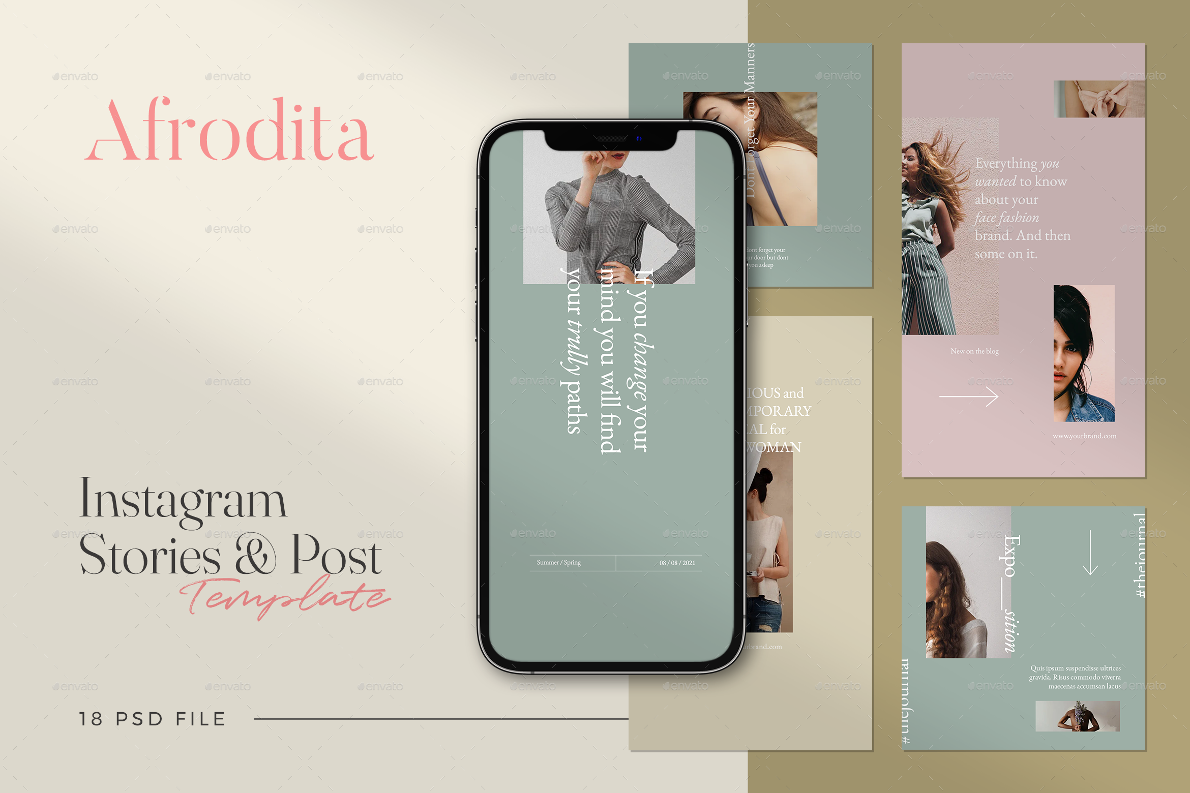 Afrodita Instagram Template by Creatchees | GraphicRiver
